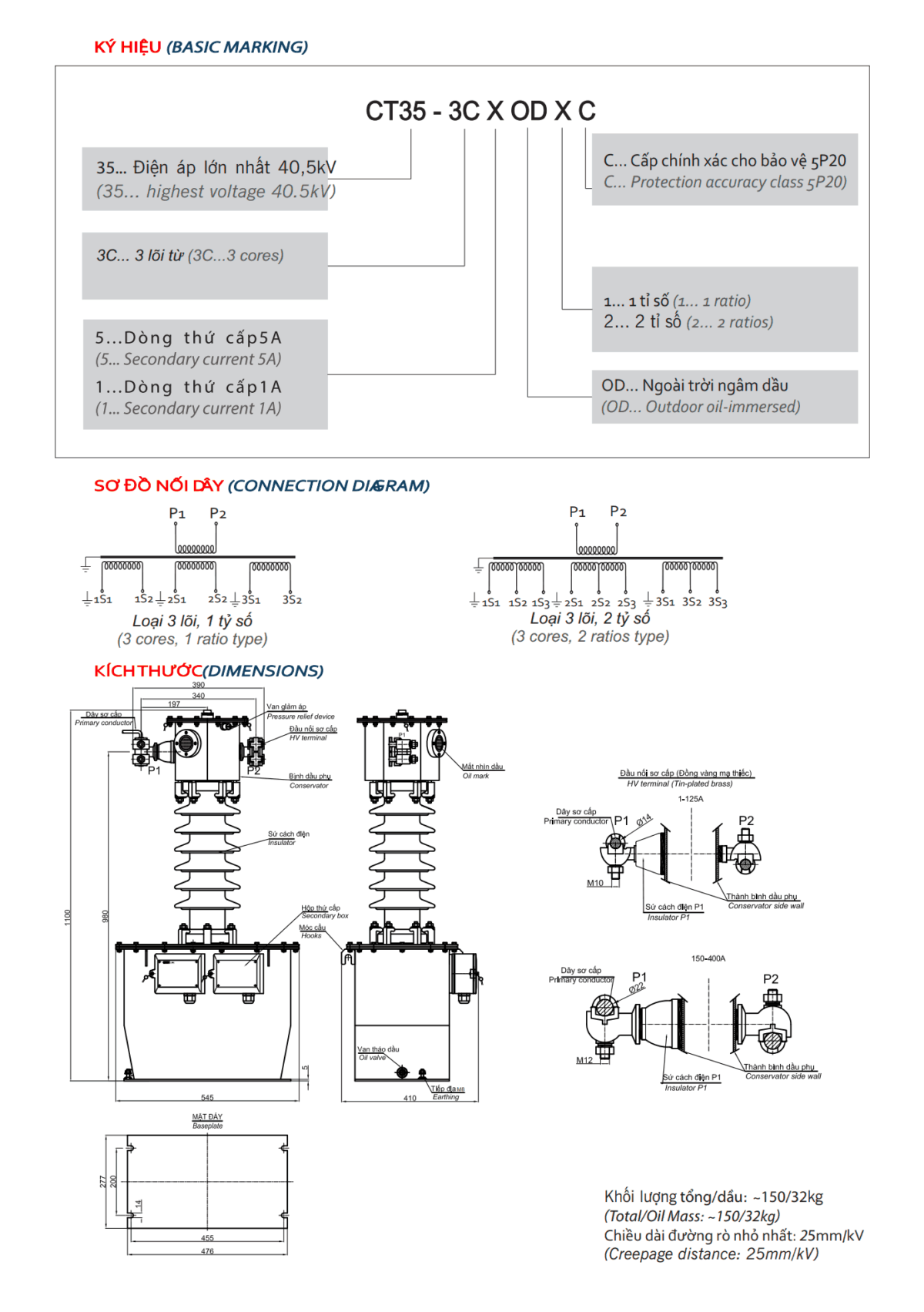 Mua Biến Dòng 35kv Ngâm Dầu 3 Mạch Ct35-3cxodxx 1-400a EMIC - EM5KB21 Chính hãng EMIC - INNOTECH